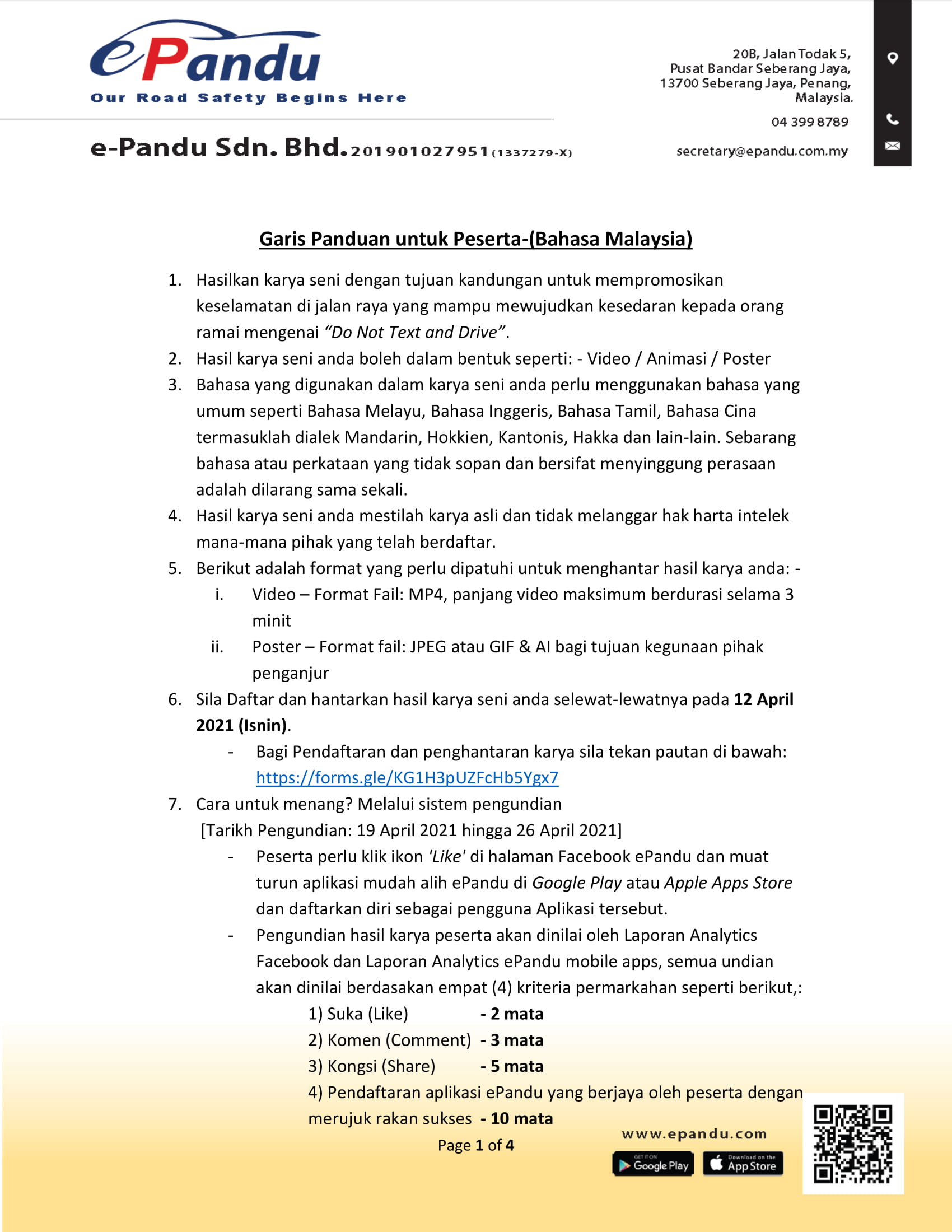 Eng & Malay -Guideline for Participant