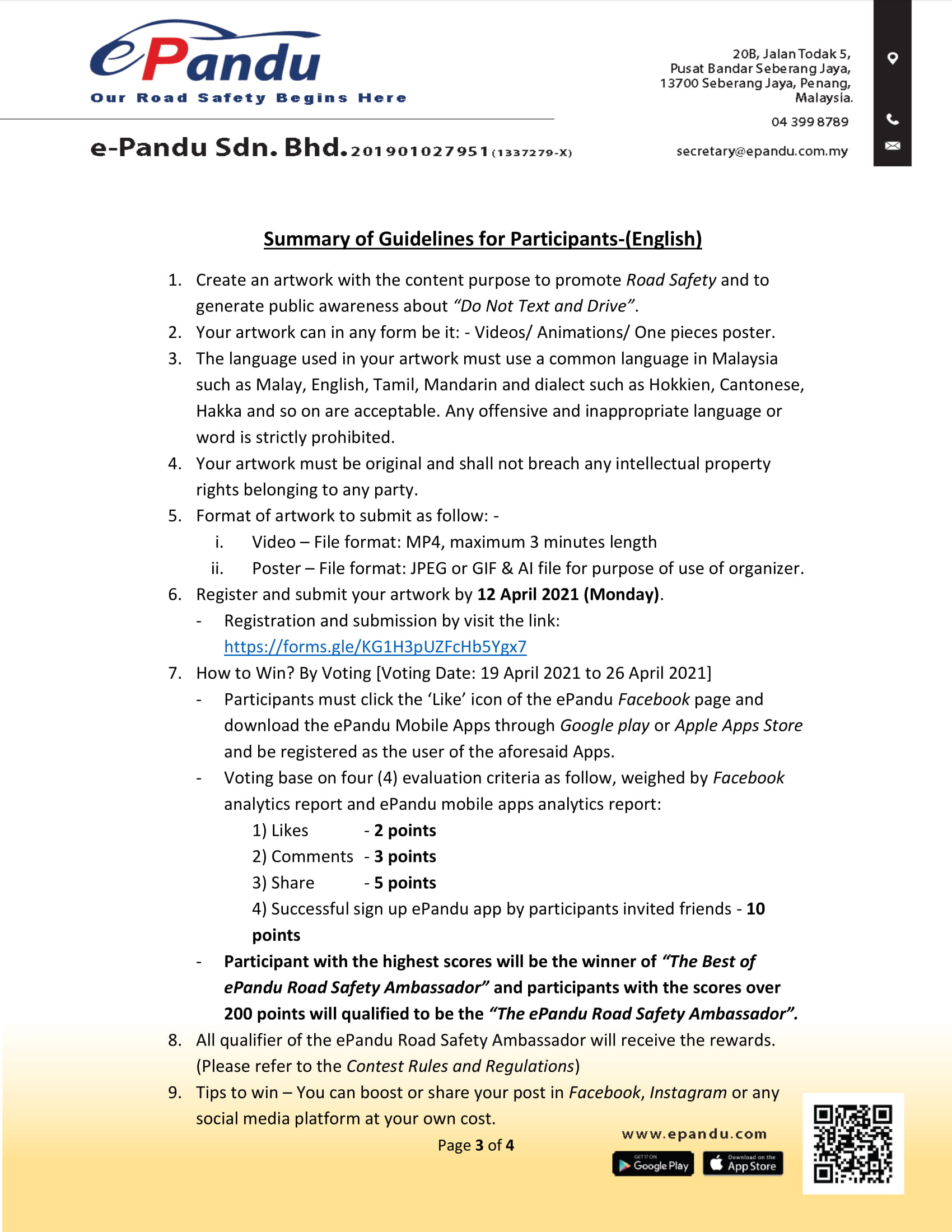 Eng & Malay -Guideline for Participant